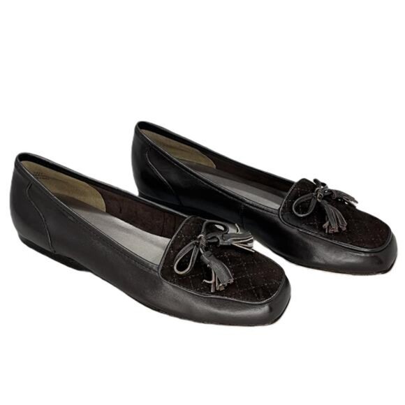 Array | Shoes | New Array Lizzy Brown Quilted Leather Loafer Womens 5 ...